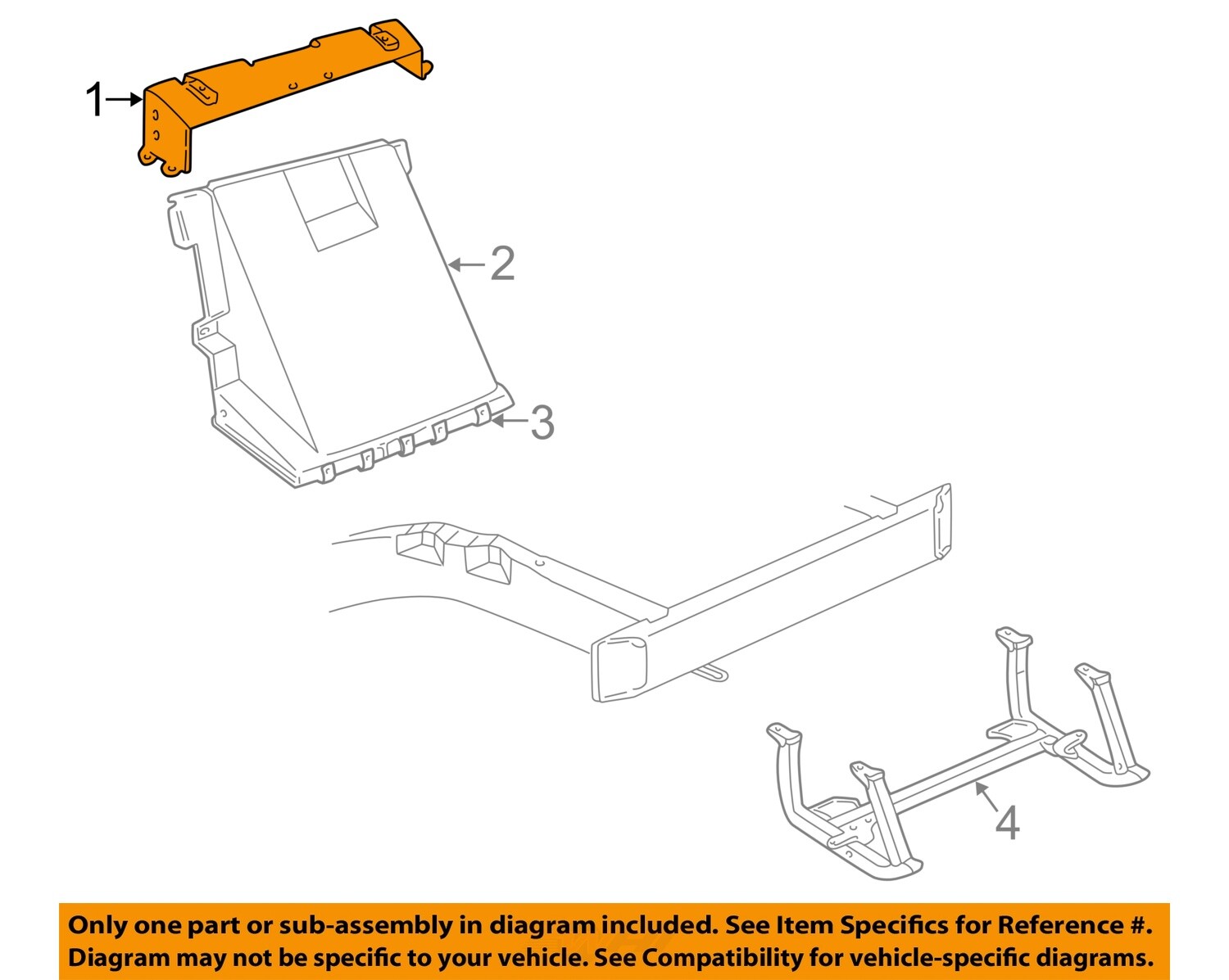 GM OEM 97-04 Corvette Radiator Support Radiator Support-Upper Support ...