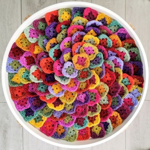 Attic 24 Sungold Cal Large Blanket Rainbow Yarn Wool Kit Crochet Along ...