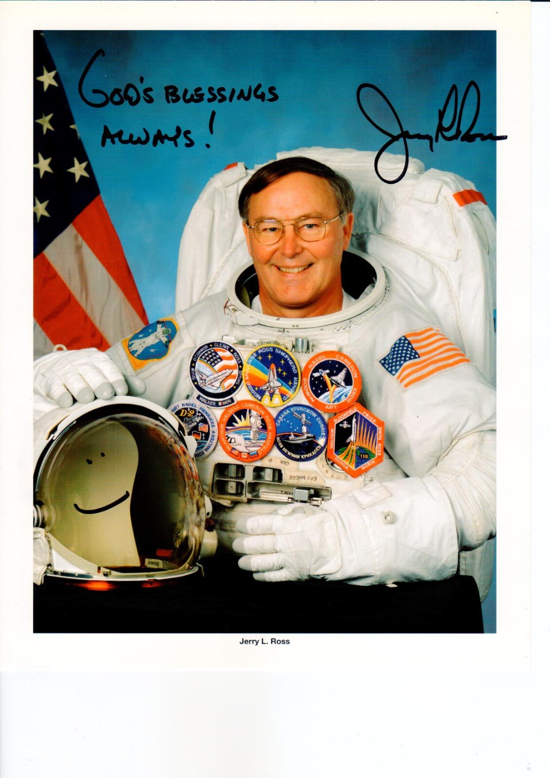 Jerry L Ross Signed 8x10 AUTO Autographed Photo Photograph Space ...