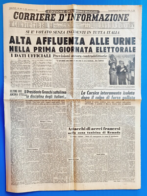 Courier D'Information 26-27 Mai 1958 Election Parlement - Gronchi ...