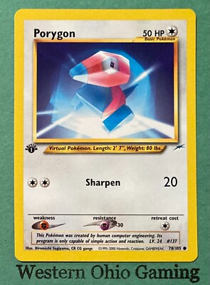 Pokemon TCG Porygon #78/105 1st Edition CCG Neo Destiny | eBay