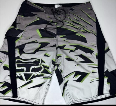 Fox Racing Men Size 34 Board Short Fox Head Neon Swim Trunks Shorts | eBay