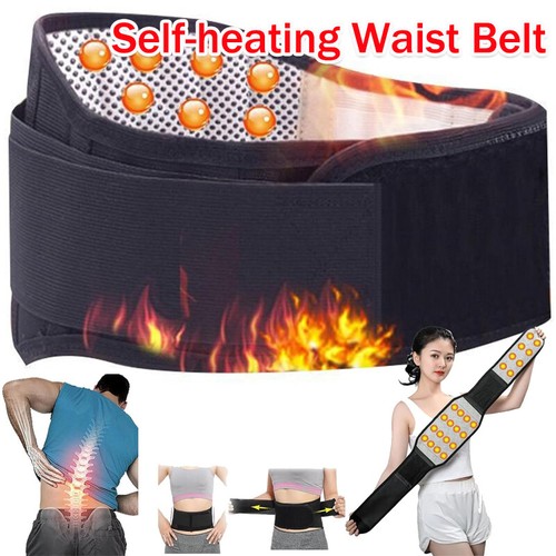 Magnetic Back Support Belt Brace Self Heating Lumbar Lower Waist Pain ...