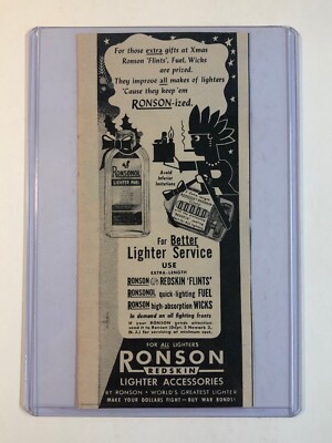 Vintage 1940s Ronson Lighters Print Advertisement - Ronson Lighter ...
