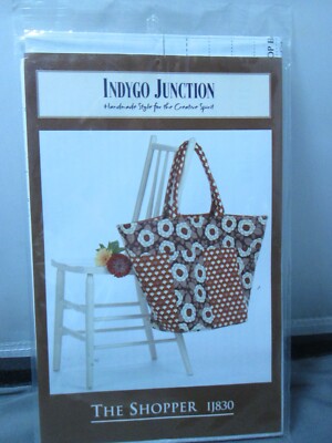 Indygo Junction Sewing Quilt Pattern - The Shopper Tote Bag Purse | eBay