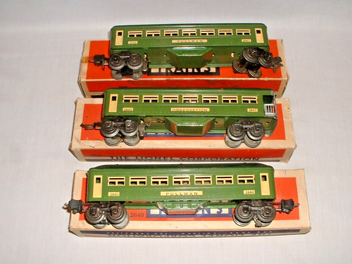Lionel Prewar Passenger Set w/Two 2640 Pullman & 2641 Observation Cars ...
