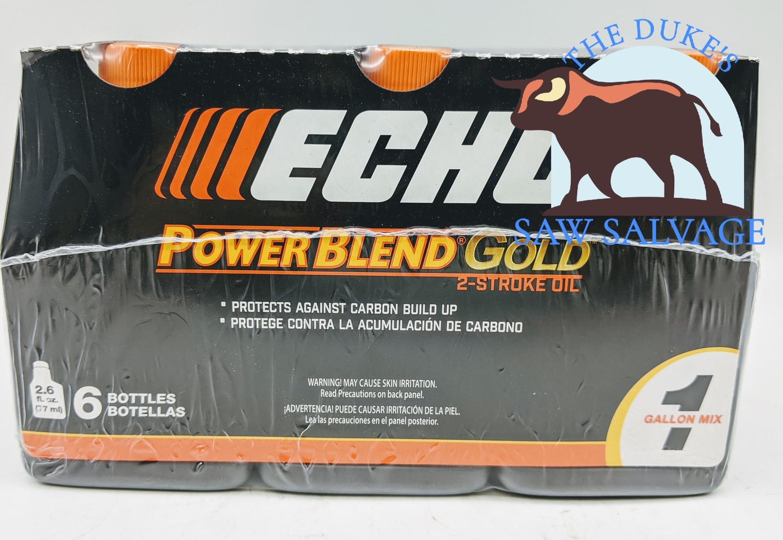 GENUINE ECHO POWER BLEND GOLD 6 PACK, 2.6 OZ BOTTLE 50:1 1 GALLON MIX ...