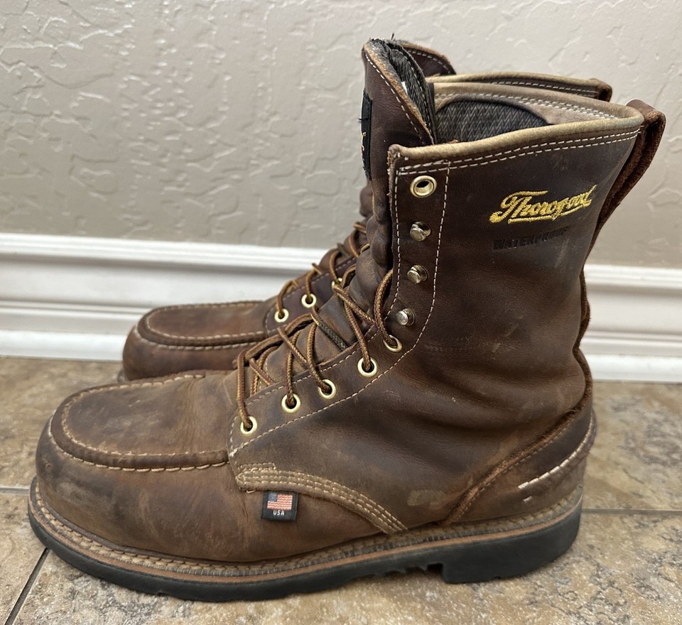 Thorogood Men's 1957 Series 6" Moc Toe Waterproof Steel Toe Work Boots ...