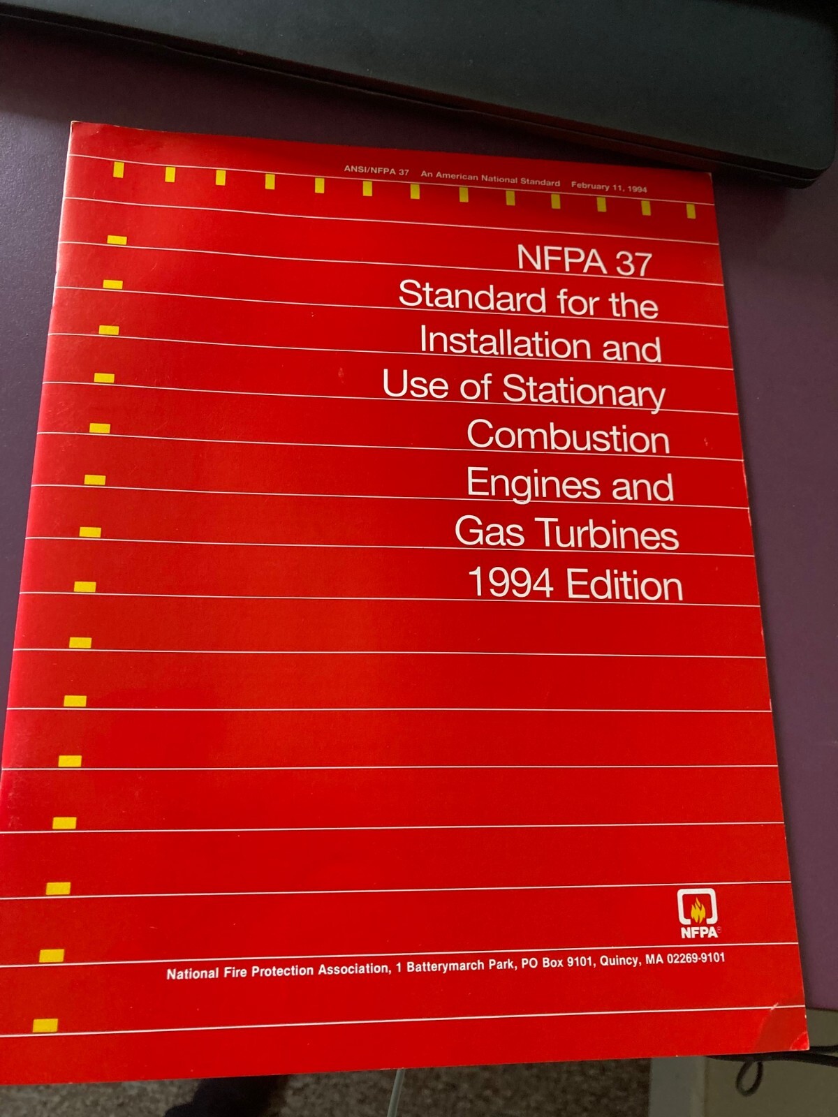 ANSI/NFPA 37 1994 Standard for the Installation and Use of Stationary ...