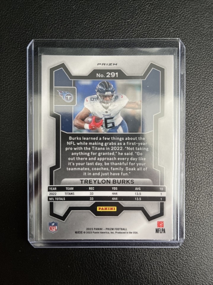 2023 Prizm Treylon Burks Pink Parallel Titans No 291 | eBay