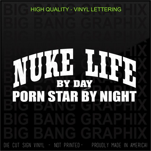 NUKE LIFE Vinyl Sticker Decal Diesel Car Truck Joke Gift Cooling Tower ...