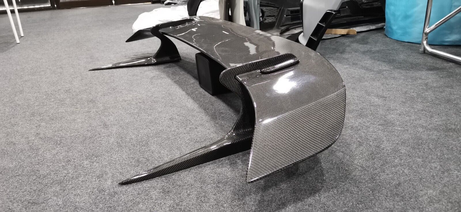 Carbon Fiber Swan Neck Rear Wing Fit For Nissan GTR R35 (FOR STOCK REAR ...