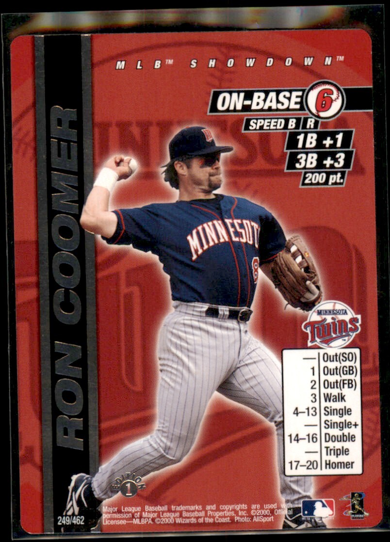 2000 MLB Showdown 1st Edition Base Ron Coomer Minnesota Twins #249 | eBay