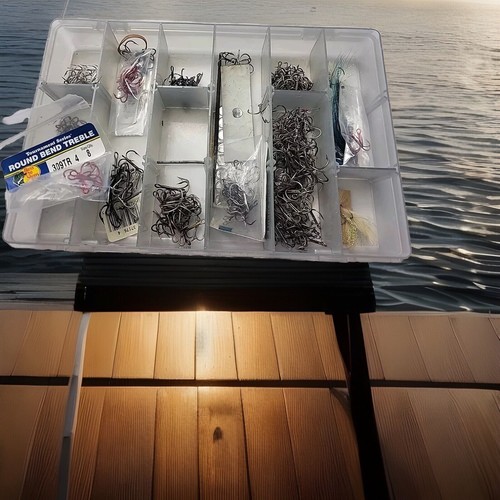 round bend treble hooks Lot Mixed Sizes Huge Lot With Case Box U | eBay