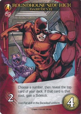 DAREDEVIL Upper Deck Marvel Legendary ROUNDHOUSE SIDE KICK | eBay