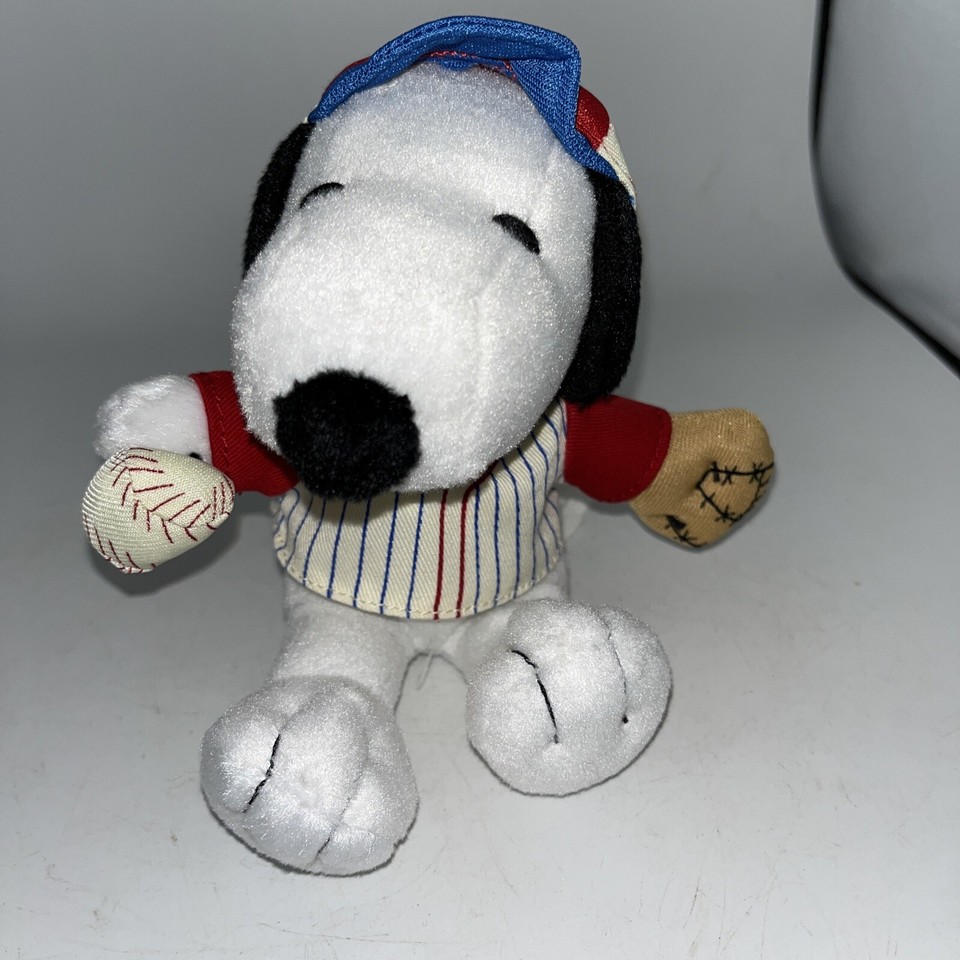 MetLife Snoopy Peanuts Plush Stuffed Animal Toy Baseball Player 5 ...