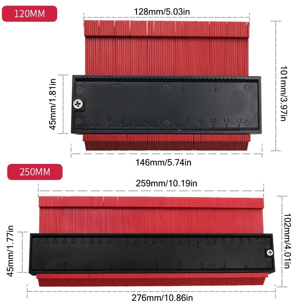 120/250mm Line Copier Ruler Ceramic Tiling Tiles Tool Cutting Template ...