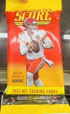2021 Score NFL Football Booster Pack Trading Cards, 40 Card Value Pack ...