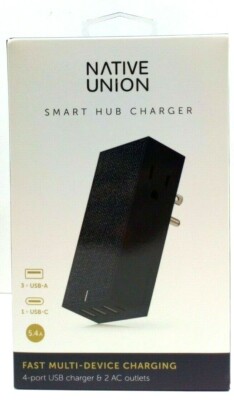 Native Union Smart Hub Universal Power Adapter 4 Port USB Marine | eBay