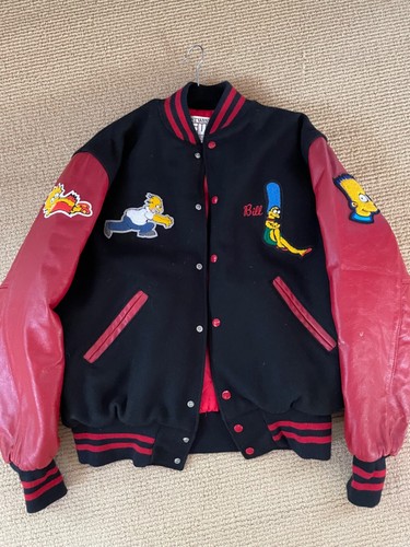 Simpson Vintage Crew Jacket ,leather sleeves; Large | eBay