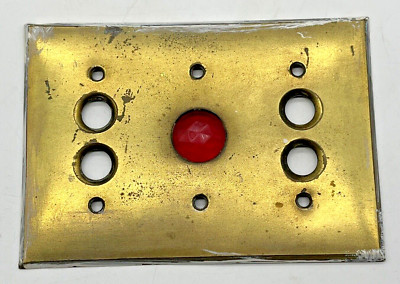 Switch Plates & Outlet Covers - Antique Brass Push Button