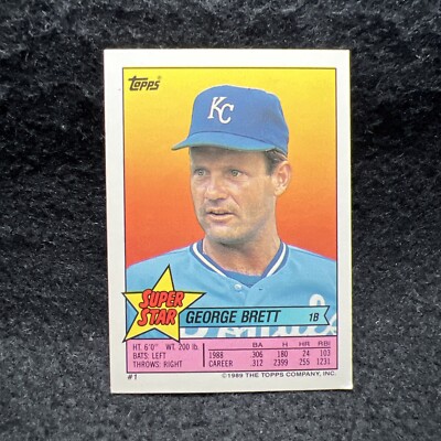 1989 Topps George Brett MINI SUPER STAR card #1 | eBay