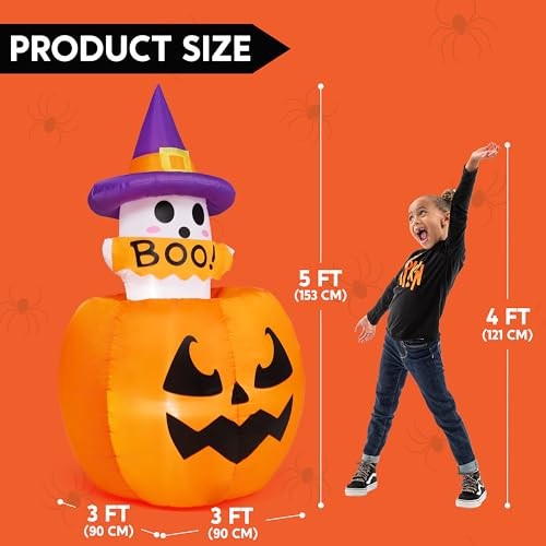 5ft Tall Halloween Animated Inflatables Outdoor Decorations, Inflatable ...