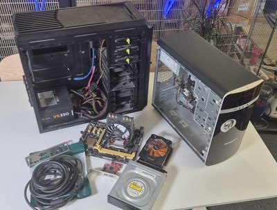 PC Parts Bundle 2x Motherboard, 2x Case 2x PSU, GPU, Cooler And Fan. | eBay UK