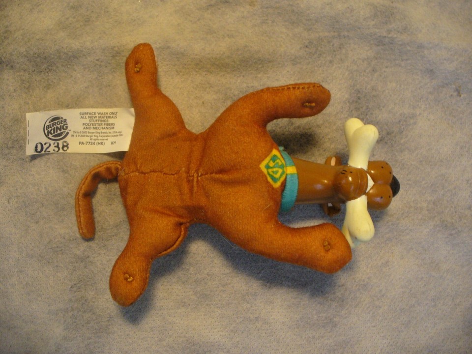 Burger King 0238 Felt Plastic Scooby Doo With Bone | eBay