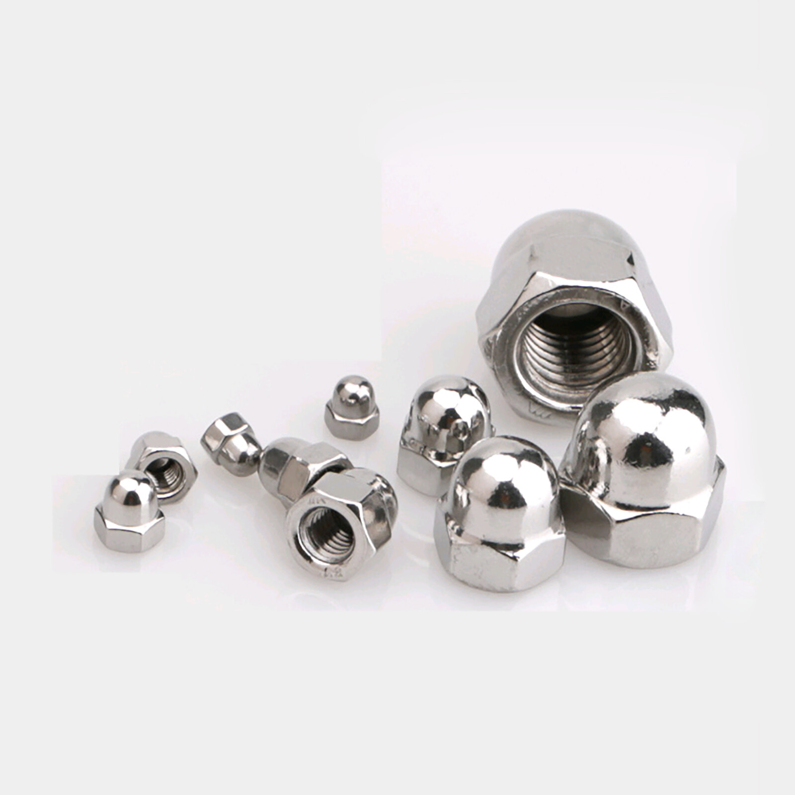 M6 M8 M10 M16 Hutmuttern Linksgewinde DIN 1587 Edelstahl V2A Hutmutter ...