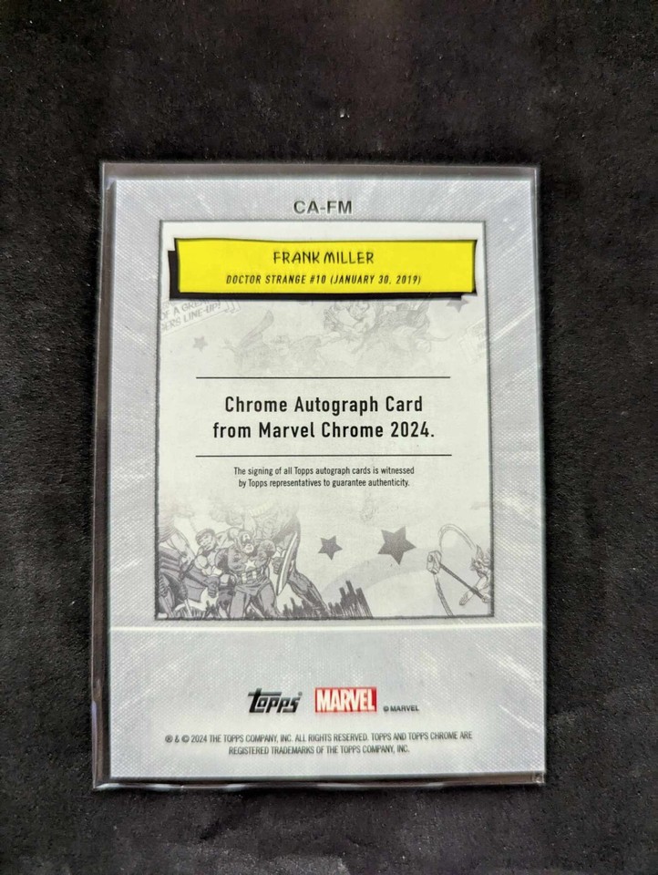 2024 TOPPS CHROME MARVEL DOCTOR STRANGE FRANK MILLER AUTOGRAPH GREEN ...