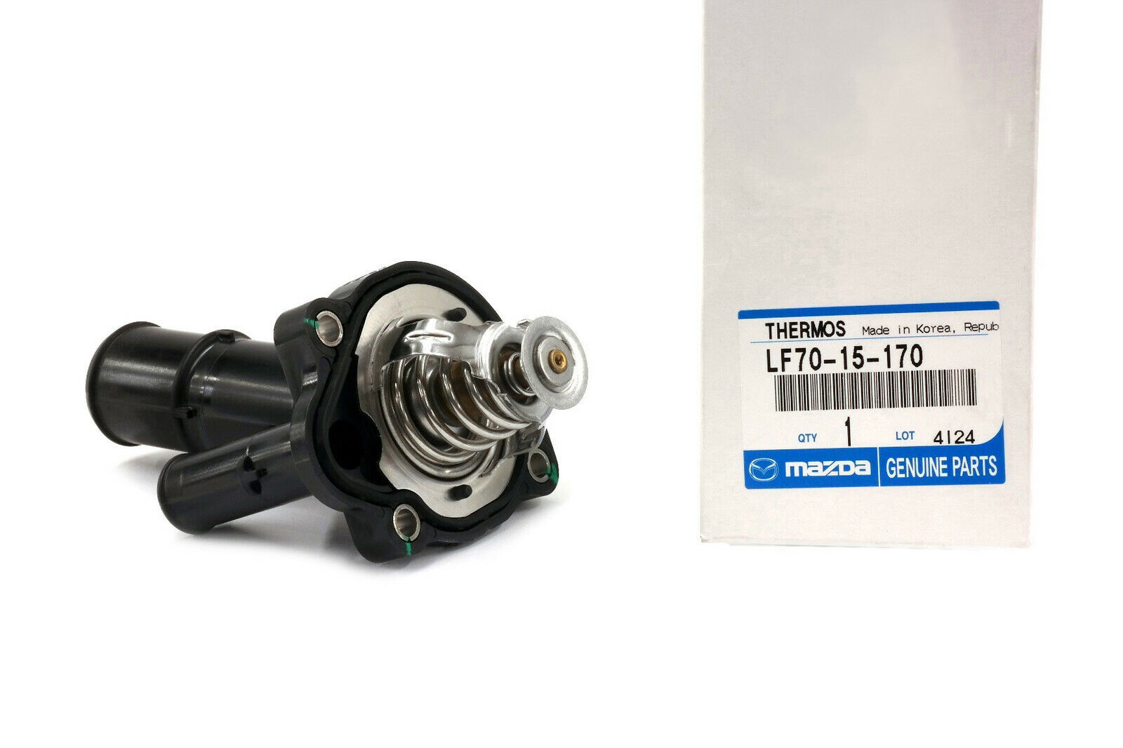 Mazda 3 5 MX5 Miata Thermostat Radiator Engine Coolant Water Outlet OE ...