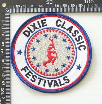 VINTAGE DIXIE CLASSIC FESTIVALS EMBROIDERED SOUVENIR PATCH CLOTH SEW-ON ...