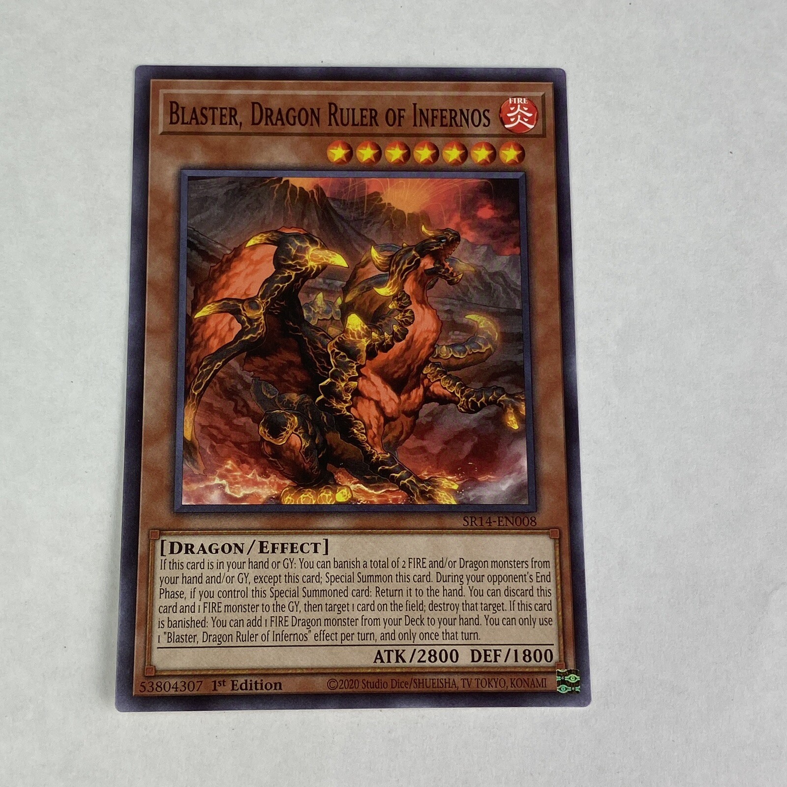 yugioh Blaster, Dragon Ruler Of Infernos SR14-EN008 Fire Kings ...
