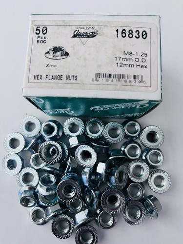 (50) SPIN LOCK NUT W/SERRATION M8-1.25 17MM O.D. | eBay