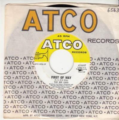THE BEE GEES - FIRST OF MAY/LAMPLIGHT - ORIGINAL ATCO RECORDS 45 ...