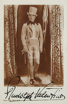 Rudolph Valentino Signed Autograph RPPC Photo Postcard COPY | eBay