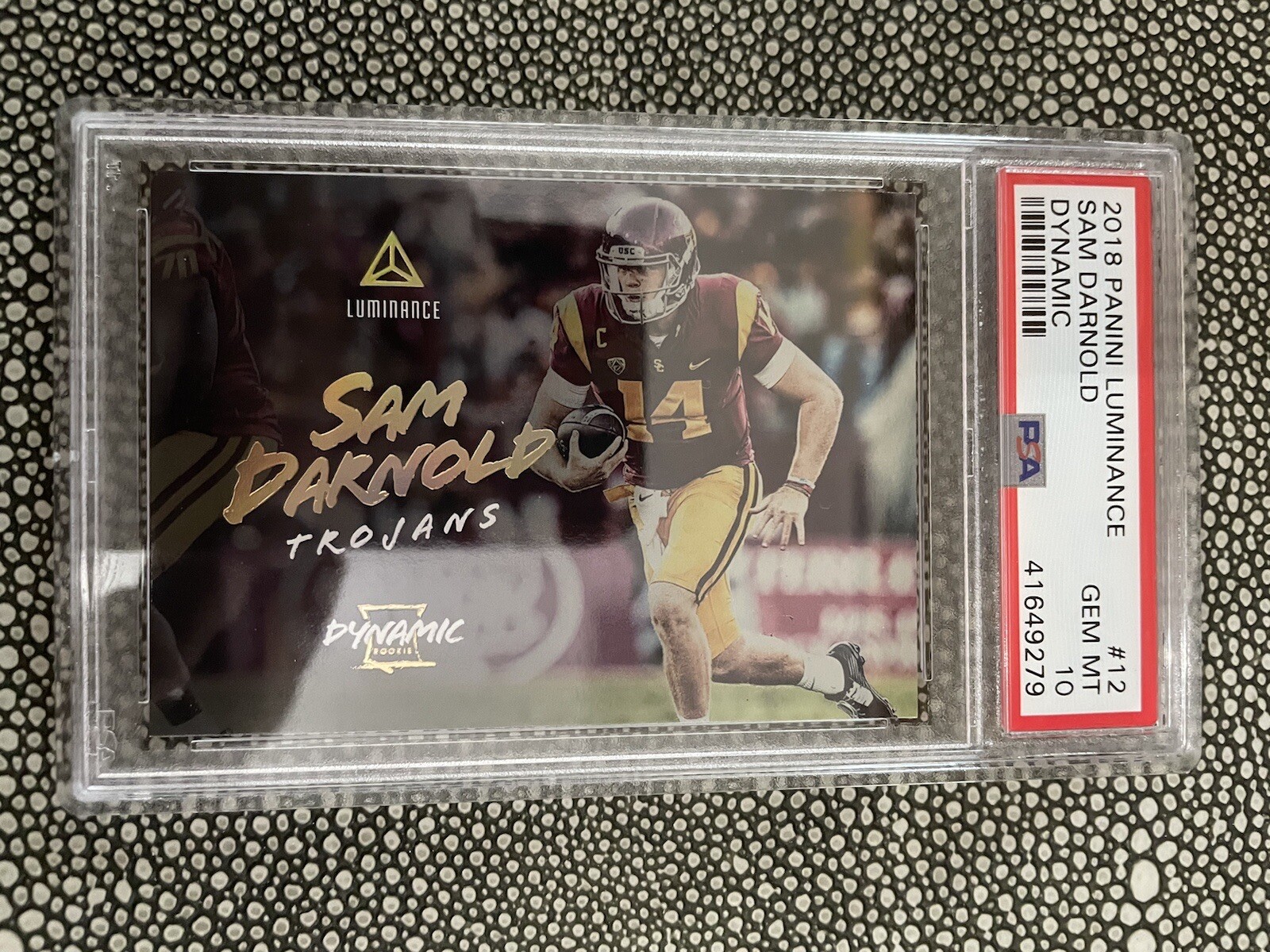 2018 Panini Luminance Dynamic Sam Darnold #12 RC PSA 10 Gem Mint Pop 2 ...