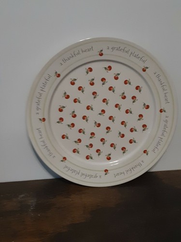 HALLMARK "A GRATEFUL PLATEFUL~A THANKFUL HEART" Cherries SERVING PLATE ...