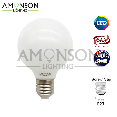 NEW Amonson Lighting E27 Screw 240V 6W G80 Globe LED Frosted Bulb Warm ...