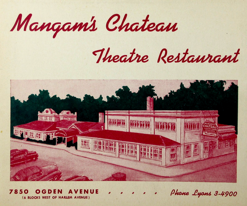 Mangam's Chateau Restaurant Nightclub Lyons Chicago IL Souvenir Photo ...
