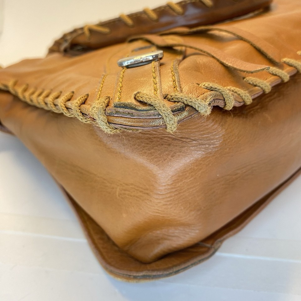 Amazing Soft Leather 14” Medium Size Handbag In Camel, Butun 1983 ...