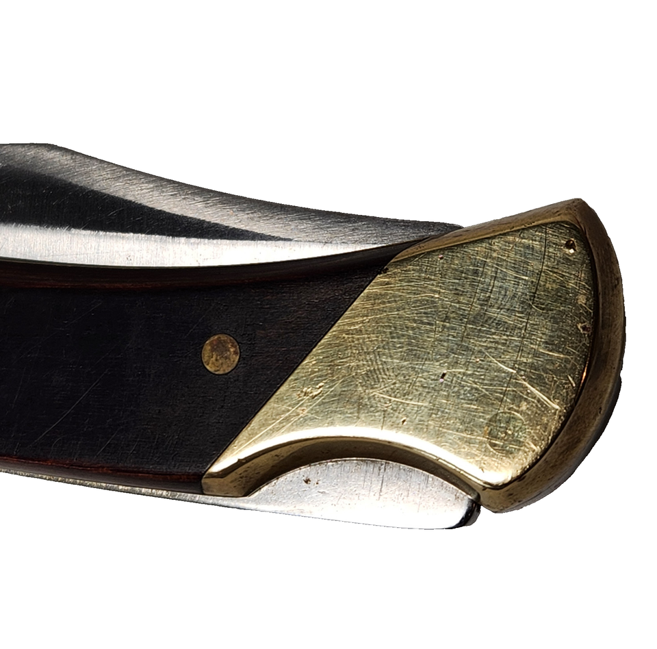 VTG Schrade LB7 USA Lockback Folding Knife Brass & Wood R39090 Good ...