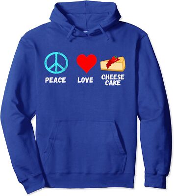 Cheesecake Peace Love Cheese Cake Dessert Gift Unisex Hooded Sweatshirt ...