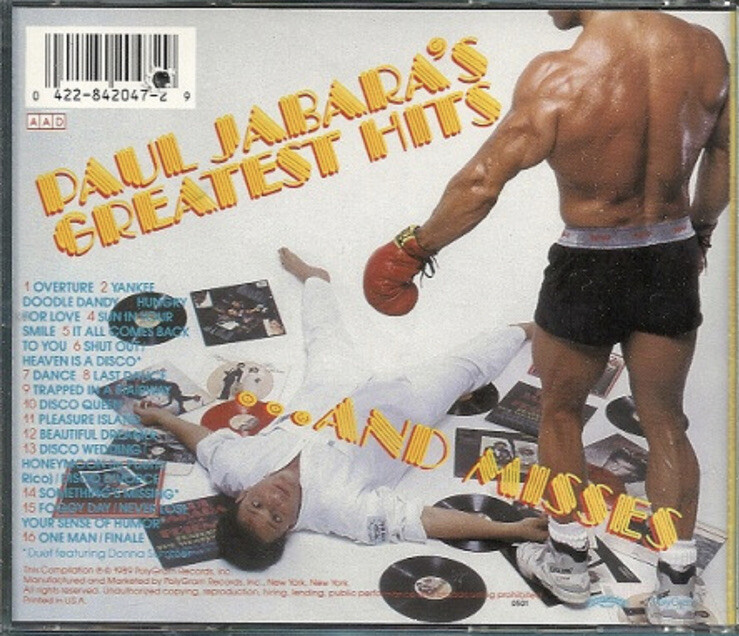 Paul Jabara’s Greatest Hits… And Misses by Paul Jabara (CD 1989 ...