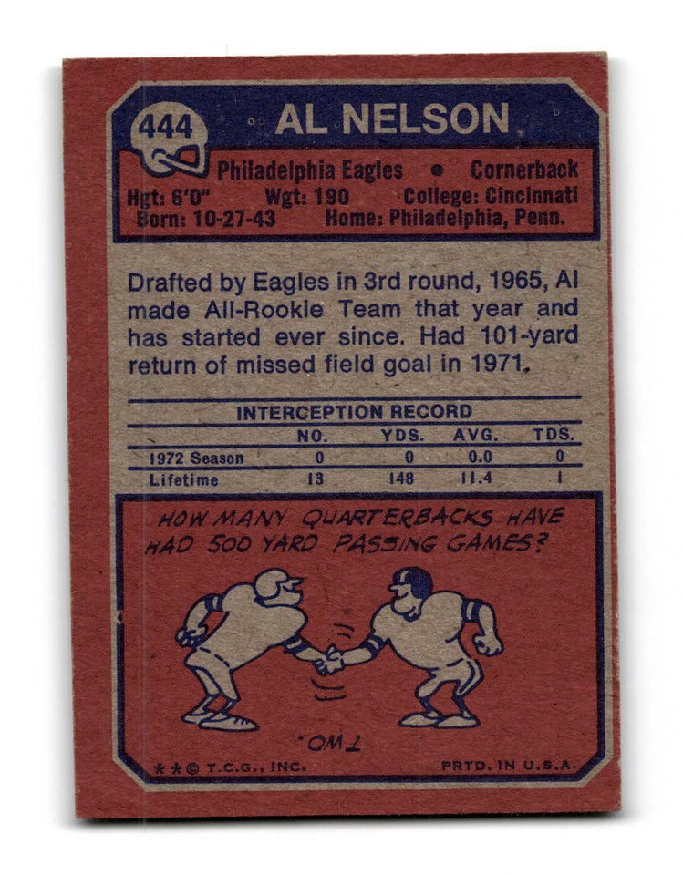1973 Topps Al Nelson 444 | eBay