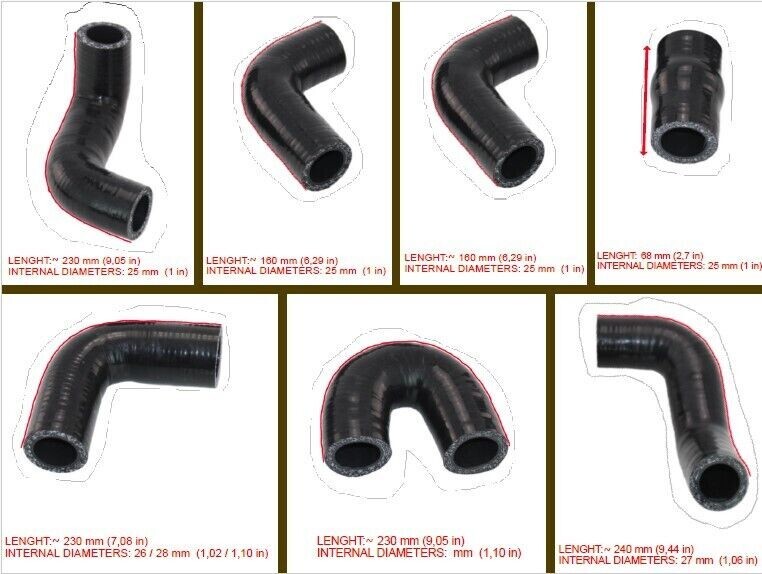 Replacement silicone hoses kit for marine engine YANMAR 4JH, 1986-2000 ...