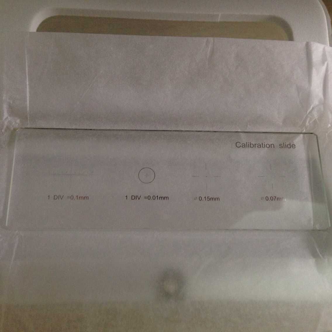 Cross Dot 0.01MM Microscope Stage Micrometer Calibration Slide w/ 4 ...