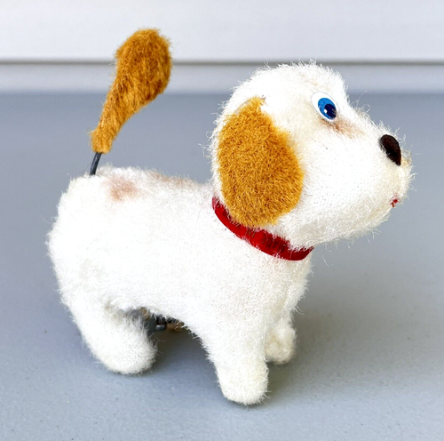 Vintage Wind Up Dog Puppy Tail Wags Spins Toy | eBay
