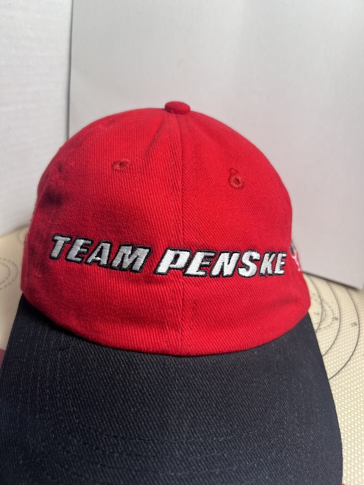 Team Penske Hat Mens Red Strap Back Indy Series #3 #6 Racing Baseball ...